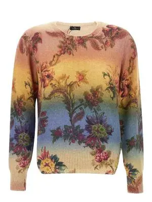Etro Floral Pattern Wool Sweater - Neutrals