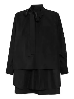 Sacai Pussy-bow Layered Shirt - Black