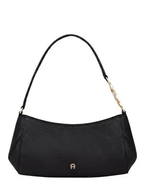 AIGNER Mini Jerzy Pebbled Shoulder Bag - Black
