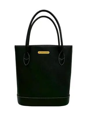 Burberry Calf Leather Bucket Bag - Black