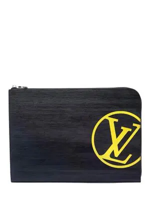 LOUIS VUITTON Epi Initials Circle Pochette Jour Gm Clutch Bag - Black