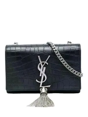 Saint Laurent Monogram Kate Tassel Crossbody Bag - Black