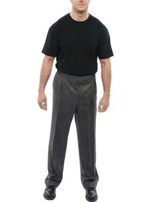 Corneliani Mantua Pinstripe Wool Trousers - Grey