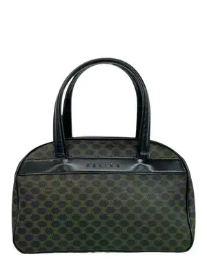 Celine Macadam Coated Canvas Handbag - Brown