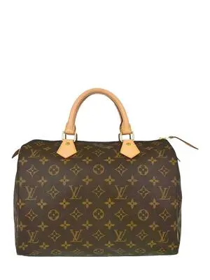 LOUIS VUITTON Monogram Canvas Speedy 30 Tote Bag - Brown