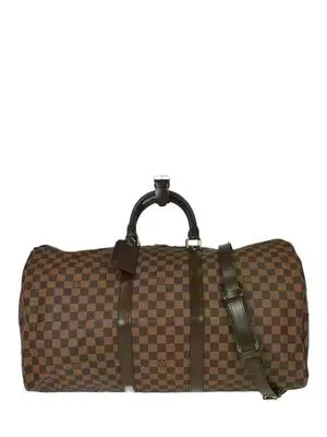 LOUIS VUITTON Keepall Bandouliere 55 Duffle Bag - Brown