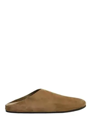 THE ROW Hudson Suede Slip-on Slides - Brown