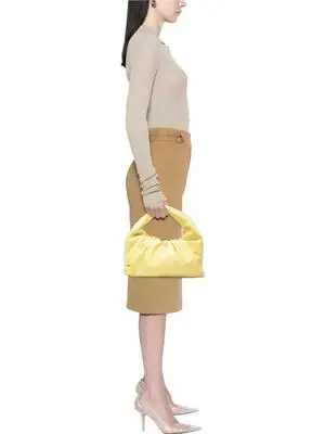 Bottega Veneta 2012-2026 Lambskin The Pouch Shoulder Bag - Yellow