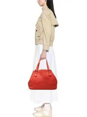 Bottega Veneta Large Nappa Intrecciato Cesta Tote Bag - Orange