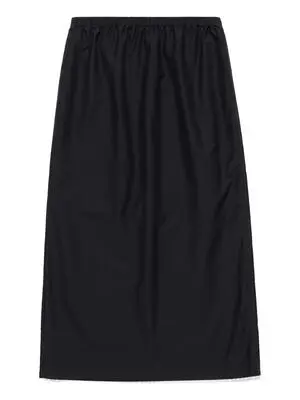 ALAS Name Silk-cotton Lace Trim Skirt - Black