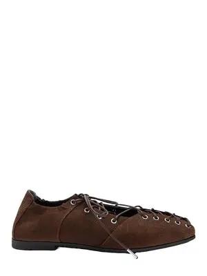 PREV Mae Mahogany Lace-up Ballet Flats - Brown