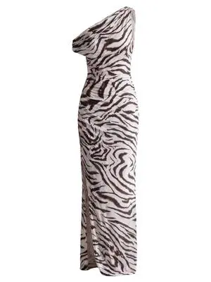 ALOMA STUDIO Caresse Maxi Dress Zebra Print - Yellow