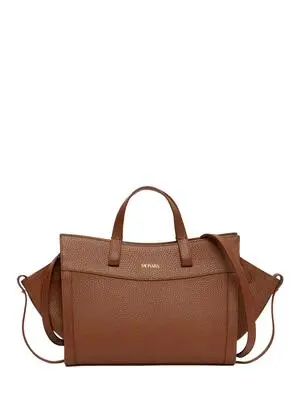SAONARA BRAND Mini Shopping Bag Chestnut Leather - Brown