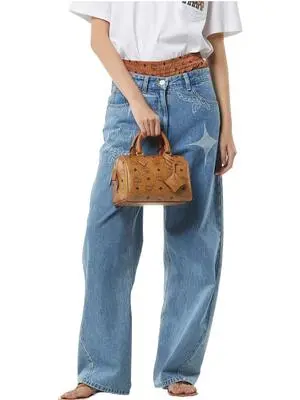 Mcm Ella Boston Bag - Cognac
