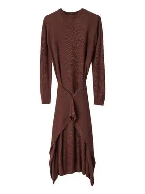 LEMAIRE Buttoned Knitted Dress - Acajou