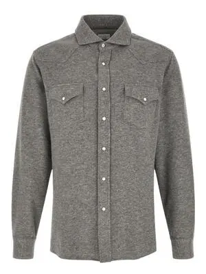 Brunello Cucinelli Western Shirt - Gray