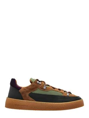 Dsquared2 Patchwork Lace-up Sneakers - Brown