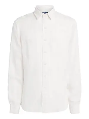 Polo Ralph Lauren Linen-silk Classic Fit Shirt - White
