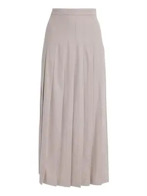 COLOMBO Colombo Pleated Maxi Skirt In Cashmere