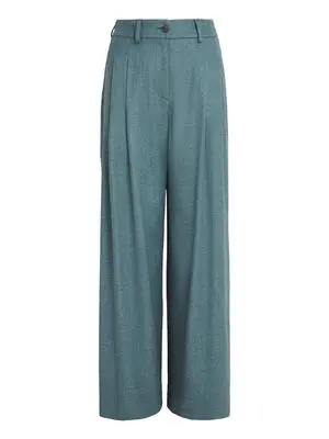 COLOMBO Colombo Silk-Cashmere Wide-Leg Trousers