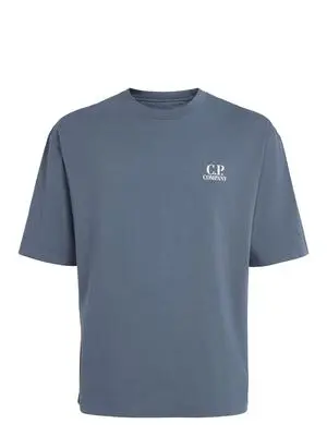 C.P. COMPANY Cotton Logo T-shirt - Blue