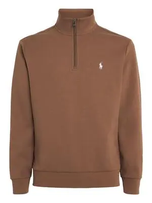 Polo Ralph Lauren Polo Pony Quarter-zip Sweatshirt Brown