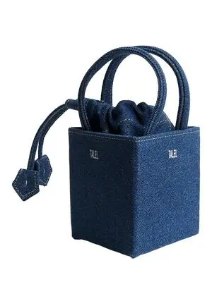 TALEL PARIS Small Denim Triangle Bag - Blue