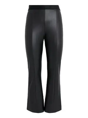 Wolford Faux Leather Cropped Slim Fit Trousers - Black