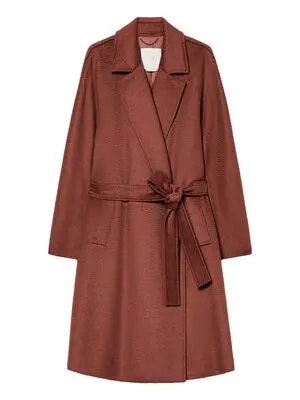 Marina Rinaldi Camel Wool Wrap Coat - Red