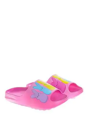 PEEPS Graphic Slide Sandals - Pink