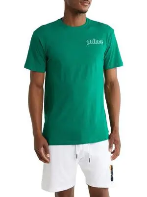 PRINCE Logo Cotton Blend Graphic T-shirt - Green