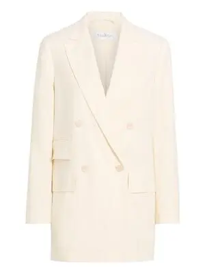 Max Mara Elegia Double-breasted Wool Blazer - Cream