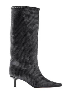 MIISTA Sandy Woven Leather Boots - Black