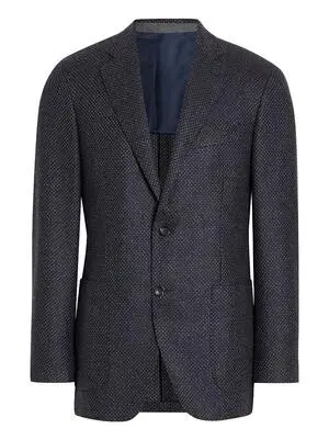 Canali Cuprotweed Blazer - Navy