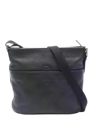 Loewe Leather Anagram Crossbody Bag - Black