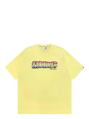 AAPE BY *A BATHING APE Aapeunvs Logo-print Graffiti-effect T-shirt - Yellow