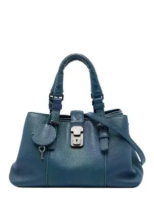 Bottega Veneta Small Cervo Roma Satchel - Blue