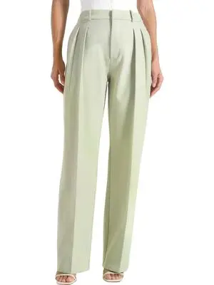 Manière De Voir Tailored Twin Pleat Trousers - Green