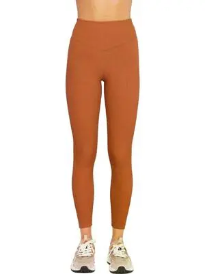 The Upside Mariana Ribbed Leggings Brown