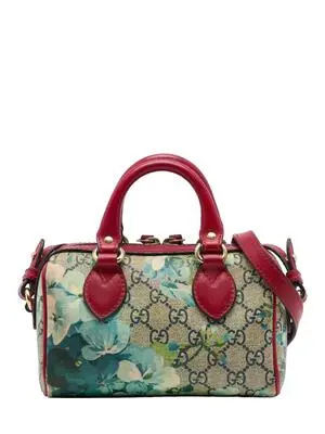 Gucci 2016-2026 Mini Gg Supreme Blooms Boston Bag Satchel - Neutrals