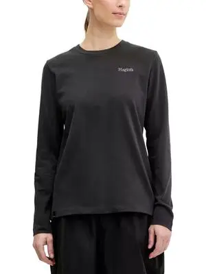 HAGLOFS Long Sleeve T-shirt With Logo Detail - Black