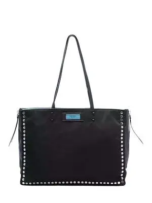 Prada Studded Tessuto Tote Bag - Black