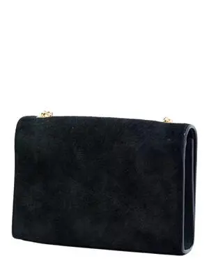 Saint Laurent Suede Monogram Kate Tassel Crossbody Bag - Black