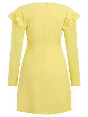 Philosophy Di Lorenzo Serafini Ruffled Long Sleeve Dress - Yellow