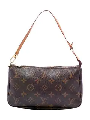 LOUIS VUITTON 2009 Monogram Pochette Accessoires Shoulder Bag - Brown