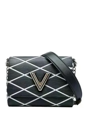 LOUIS VUITTON Epi Malletage Twist Crossbody Bag - Black