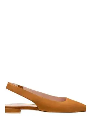 STUART WEITZMAN Stassi Pointed-toe Slingback Pumps - Brown