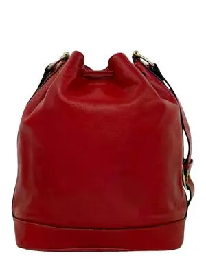 Celine 2014 Leather Bucket Bag - Red