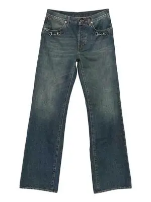 Gucci Horsebit Wide-leg Jeans - Blue