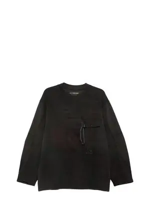 AND WANDER Flap-pocket Sweatshirt - Black